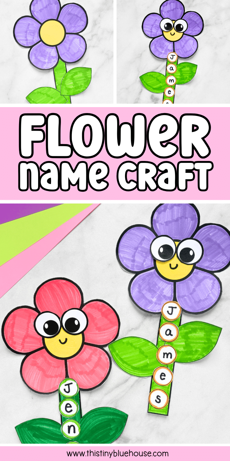 Flower Name Craft - This Tiny Blue House