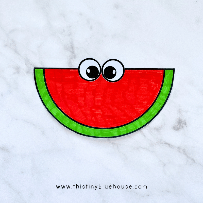 Watermelon Name Craft - This Tiny Blue House