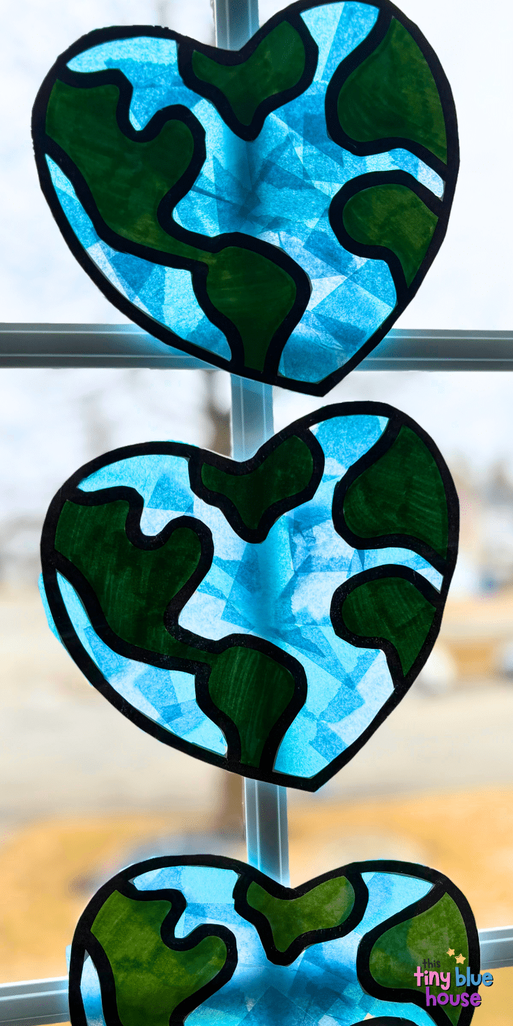 Earth Day Suncatcher - This Tiny Blue House