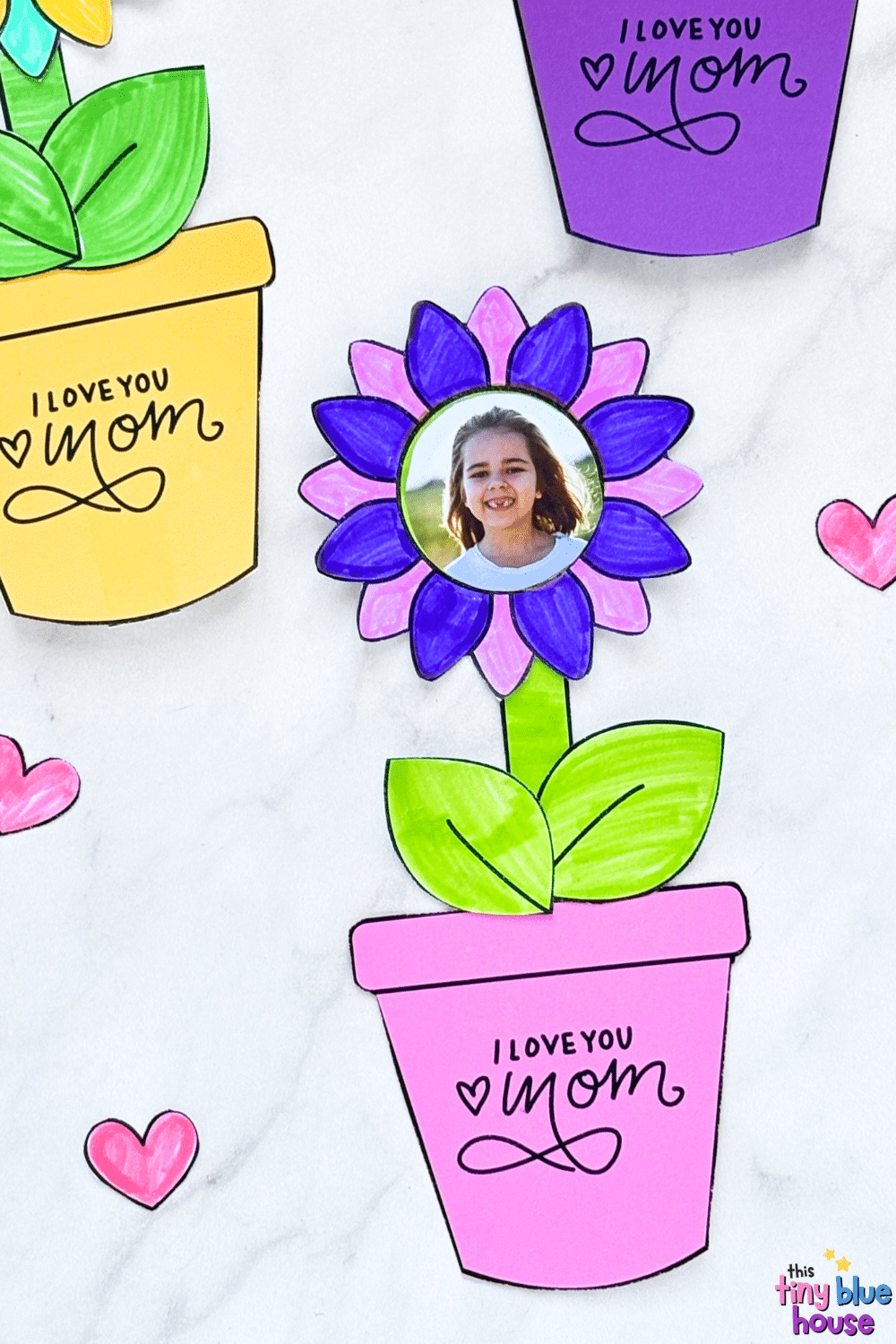 Mother's Day Photo Flower Pots - This Tiny Blue House