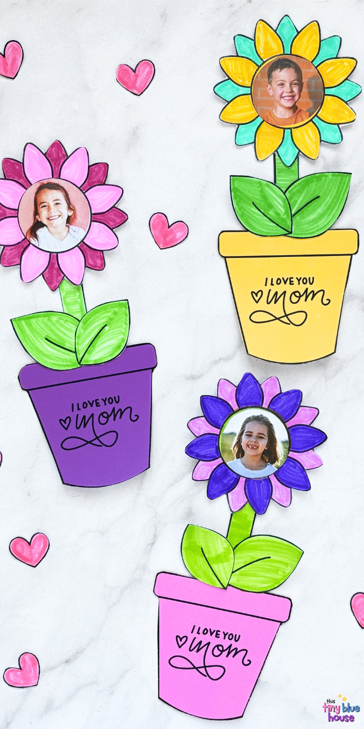 Mother's Day Photo Flower Pots - This Tiny Blue House