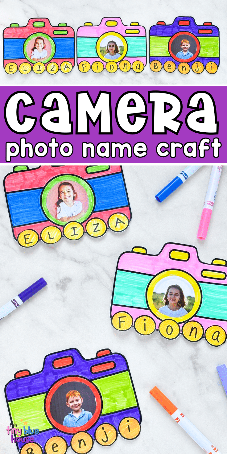 Camera Photo Name Craft - This Tiny Blue House