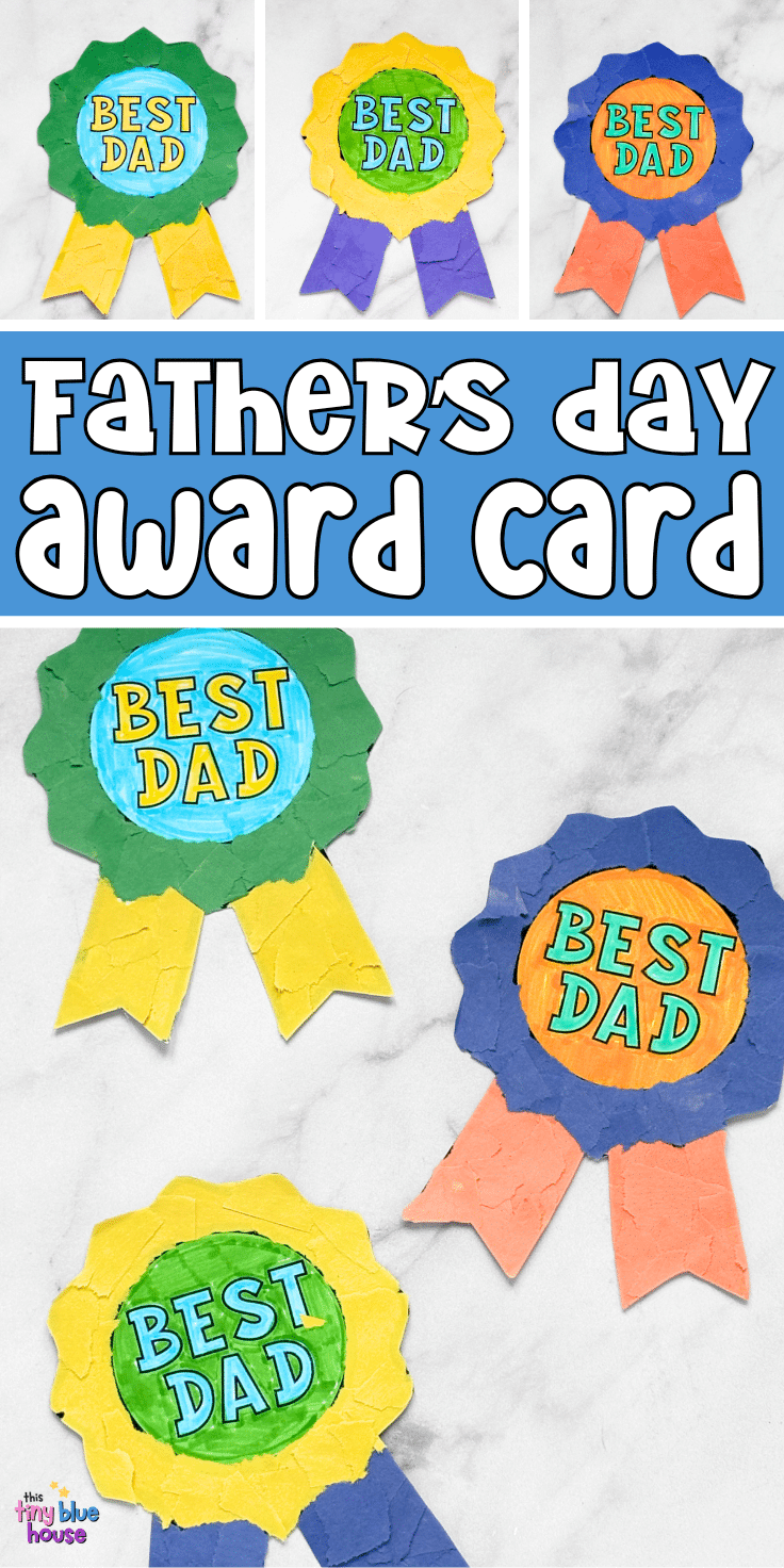 Torn Paper Father's Day Award - This Tiny Blue House