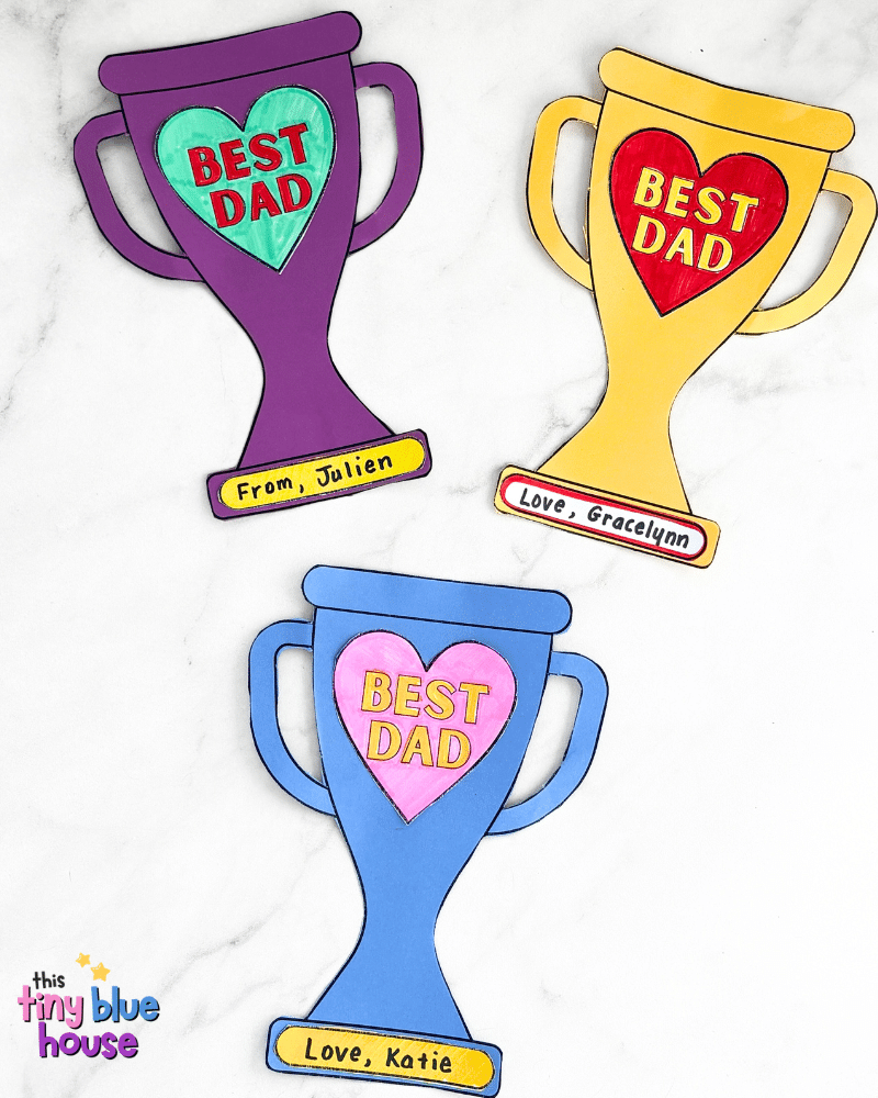 Father's Day Trophy Craft - This Tiny Blue House