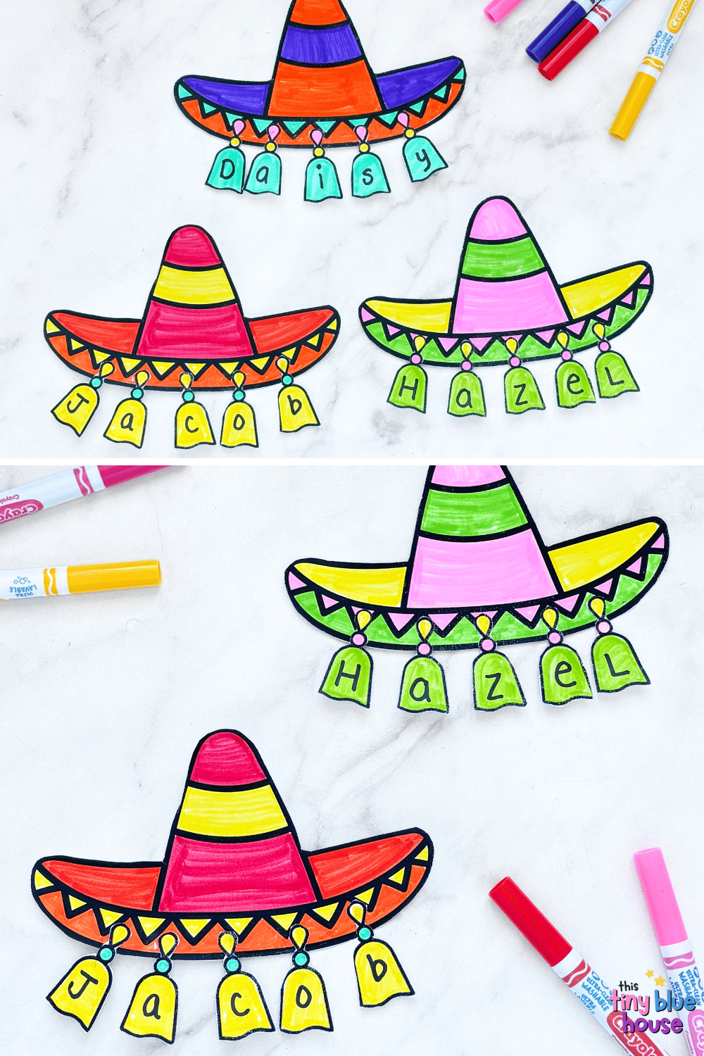 Sombrero Name Craft - This Tiny Blue House