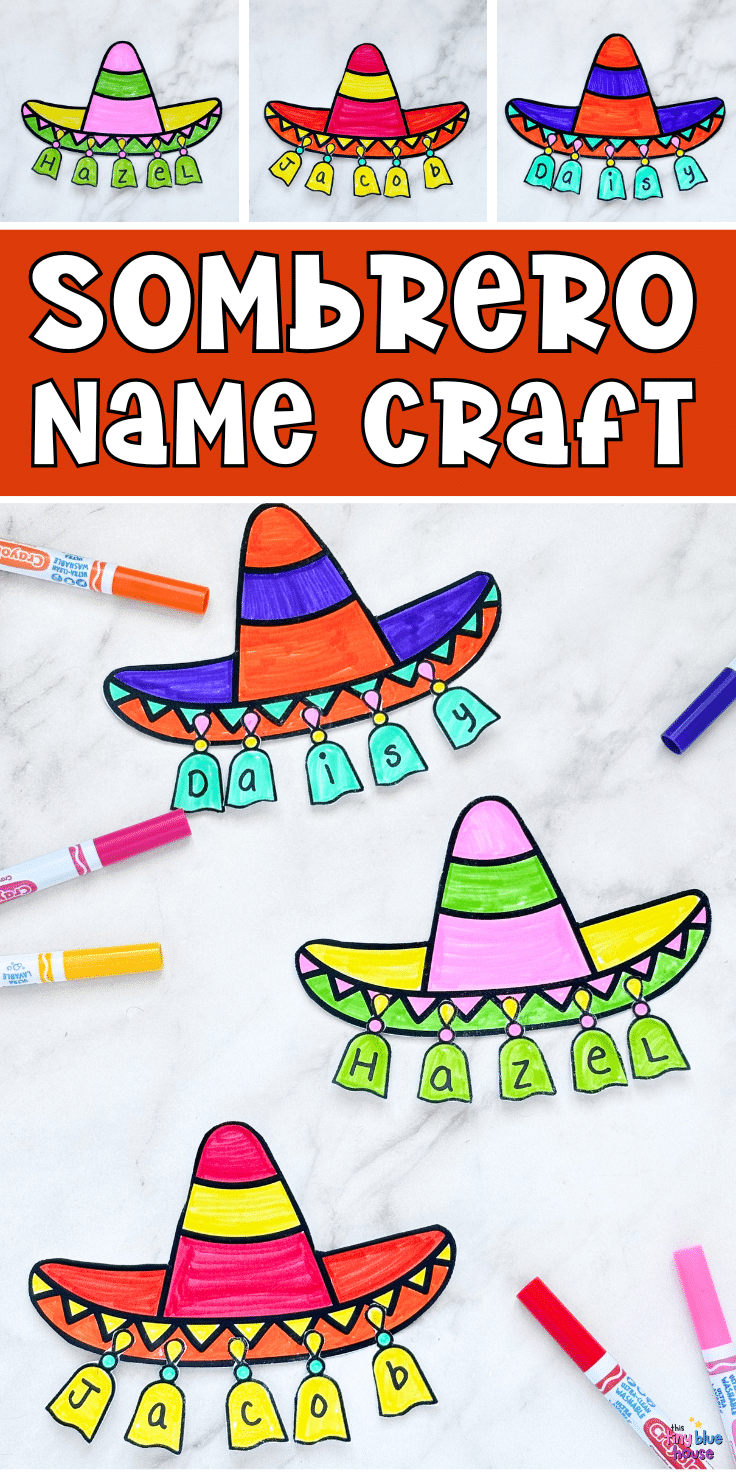 Sombrero Name Craft - This Tiny Blue House