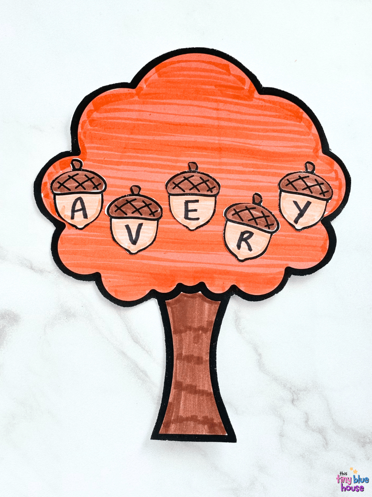 Acorn Name Craft - This Tiny Blue House