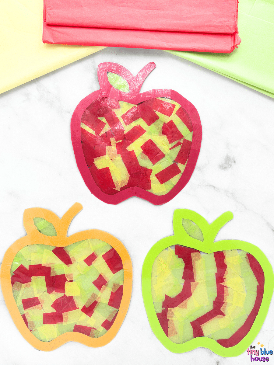 Apple Suncatcher - This Tiny Blue House