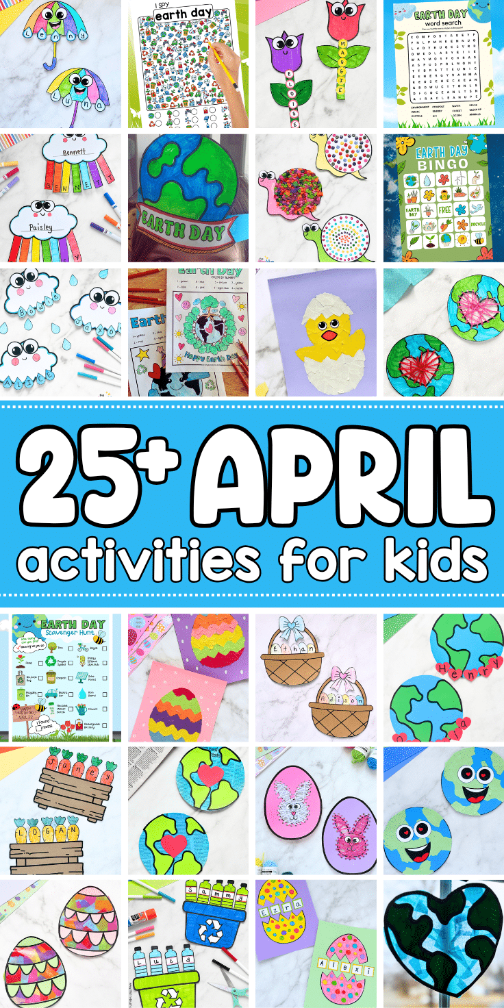 25+ April Crafts and Activities For Kids - This Tiny Blue House