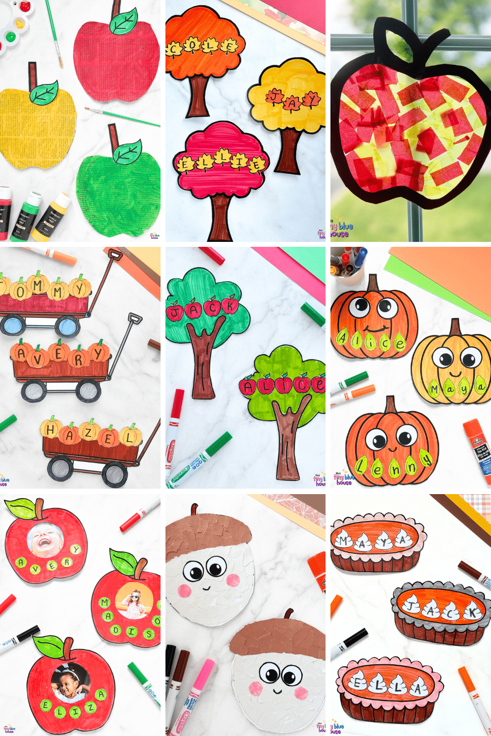 Acorn Name Craft - This Tiny Blue House