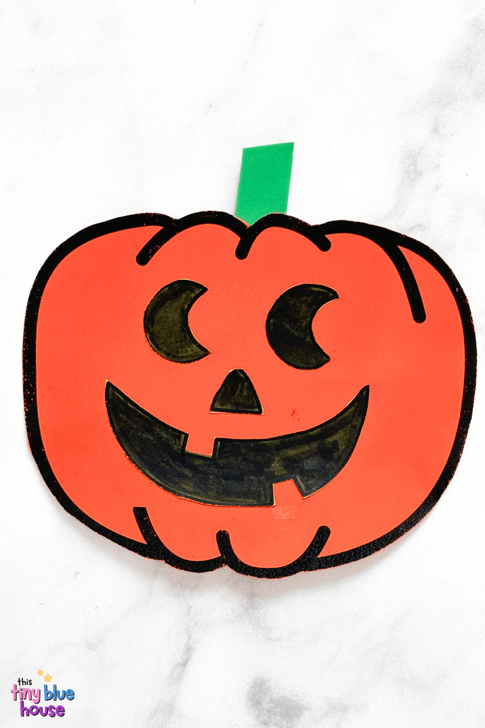 Jack-O-lantern Craft - This Tiny Blue House