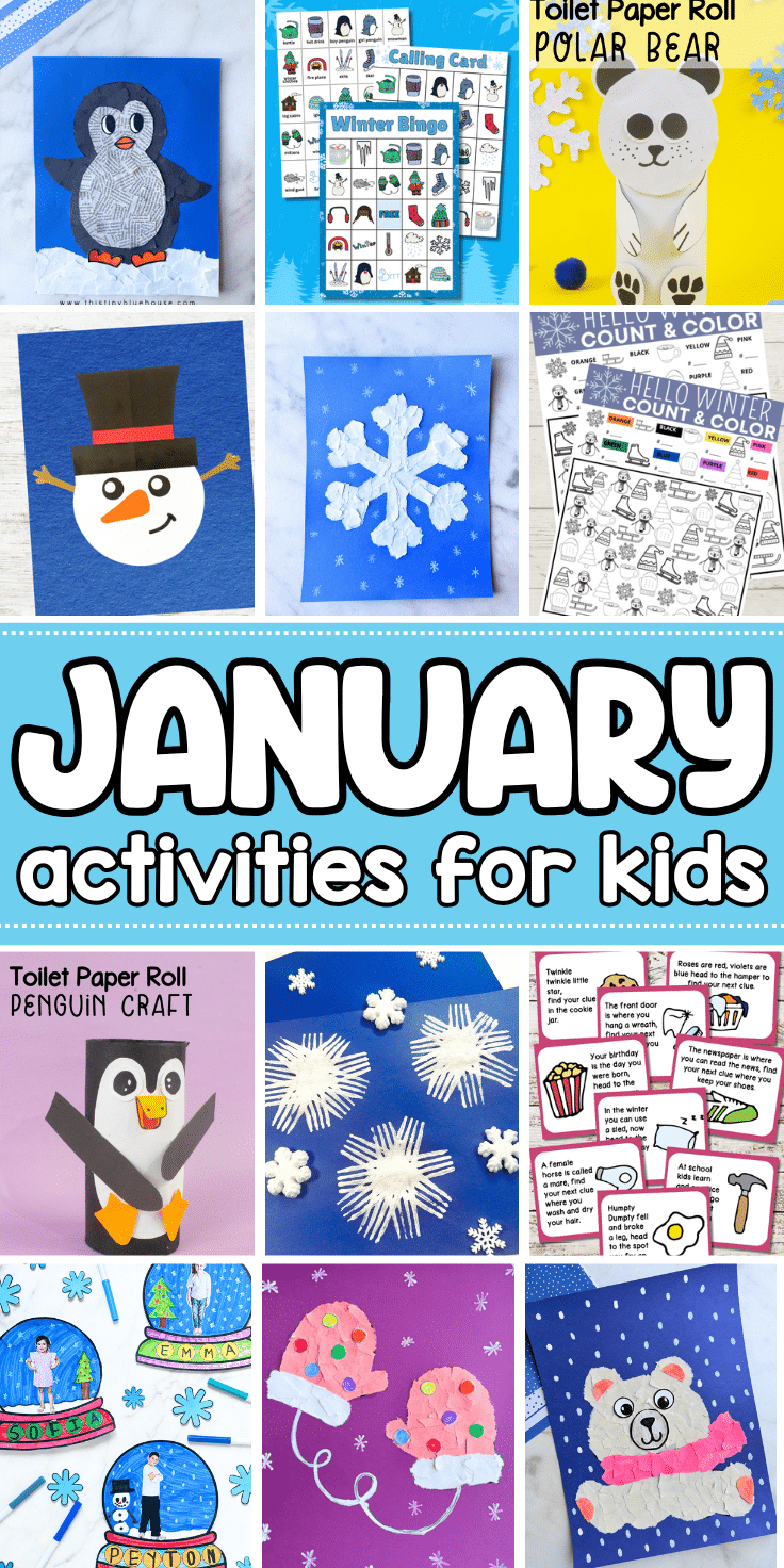 15+ January Crafts and Activities For Kids - This Tiny Blue House