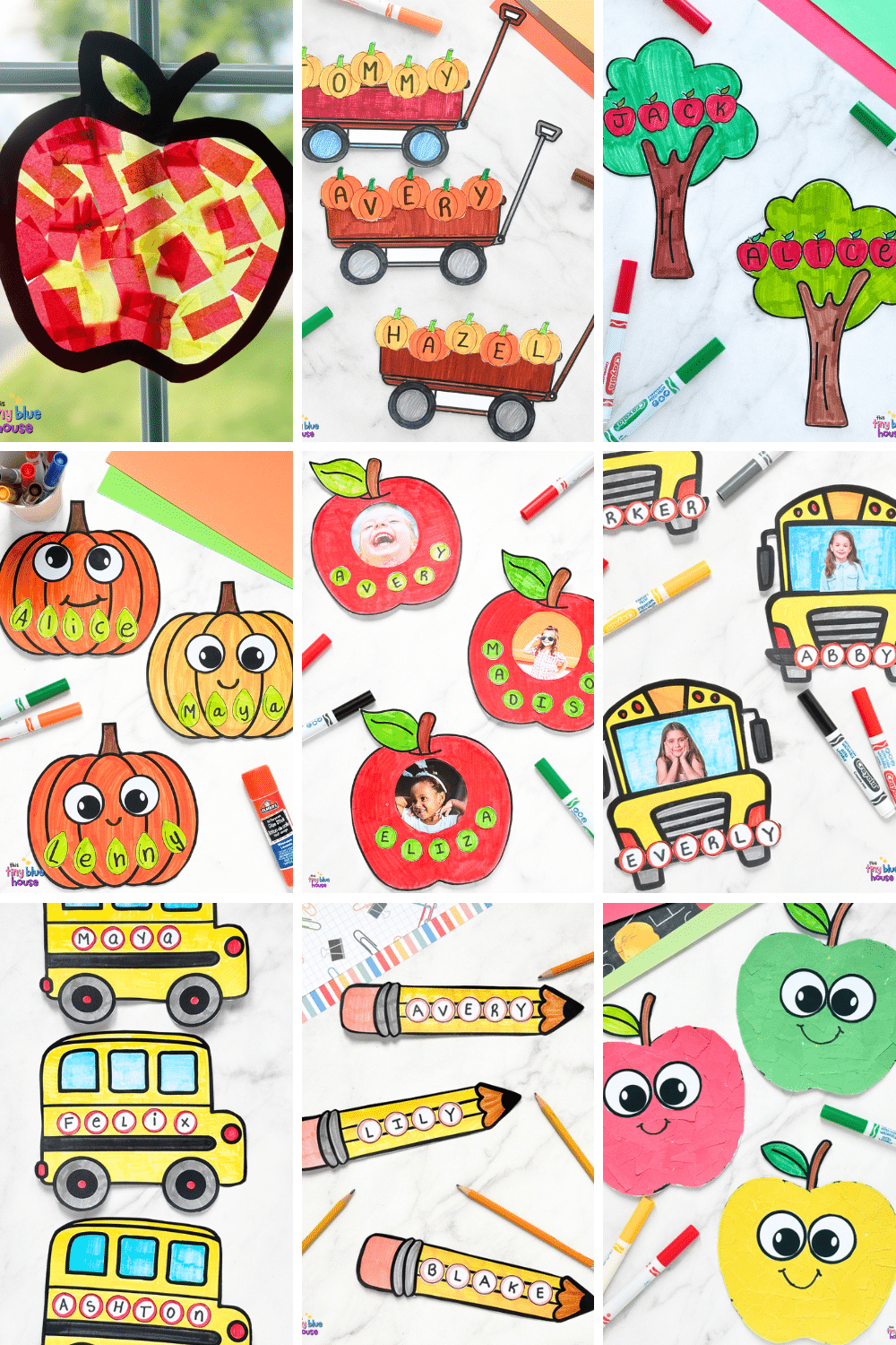 Pumpkin Pie Name Craft - This Tiny Blue House