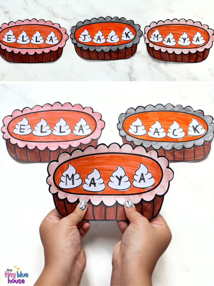 Pumpkin Pie Name Craft - This Tiny Blue House