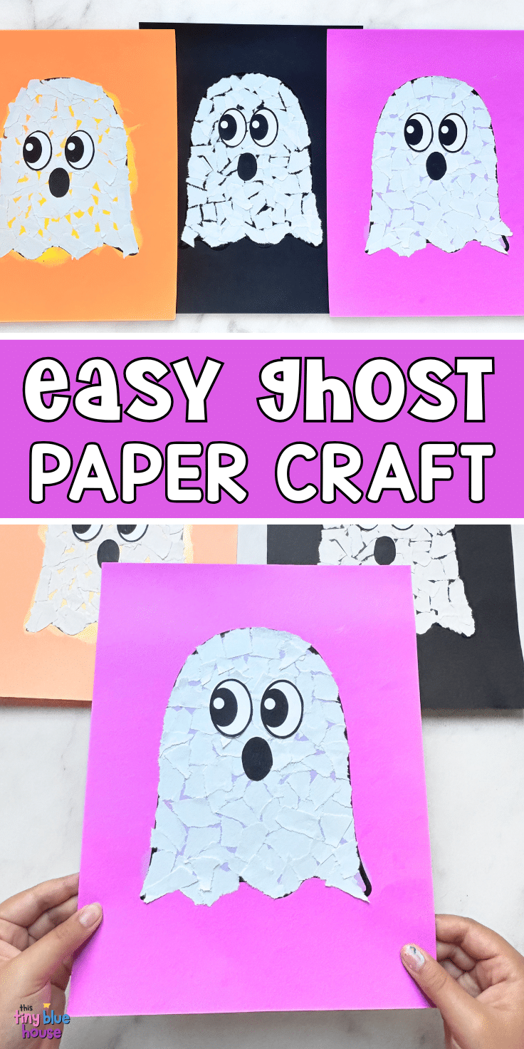 Torn Paper Ghost Craft - This Tiny Blue House Torn Paper Ghost Craft - This Tiny Blue House