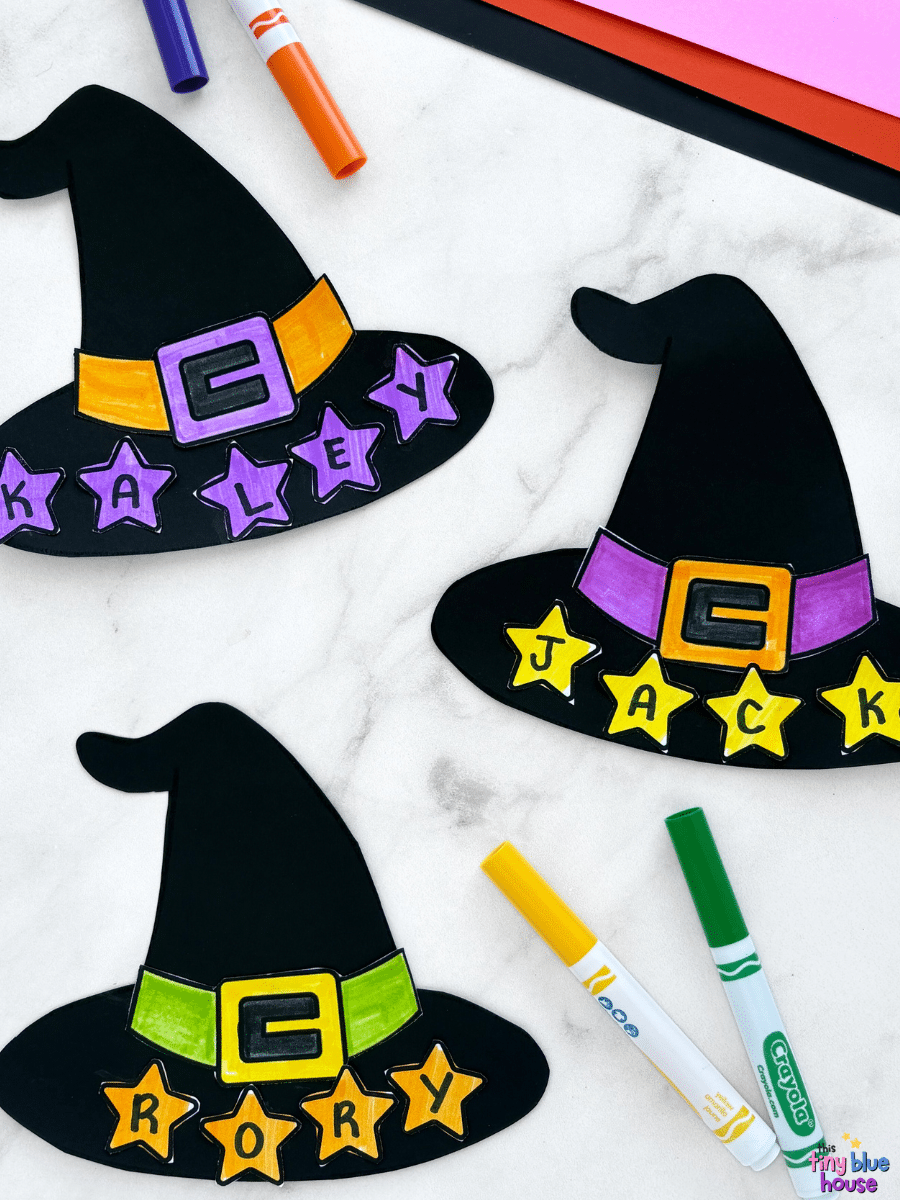 Witch Hat Name Craft - This Tiny Blue House