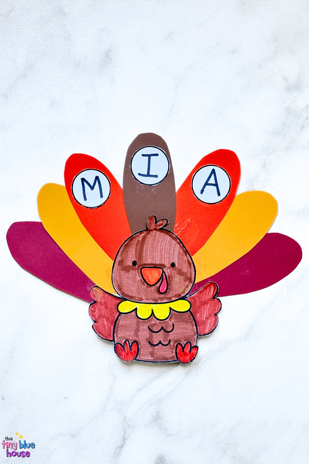 Turkey Name Craft - This Tiny Blue House