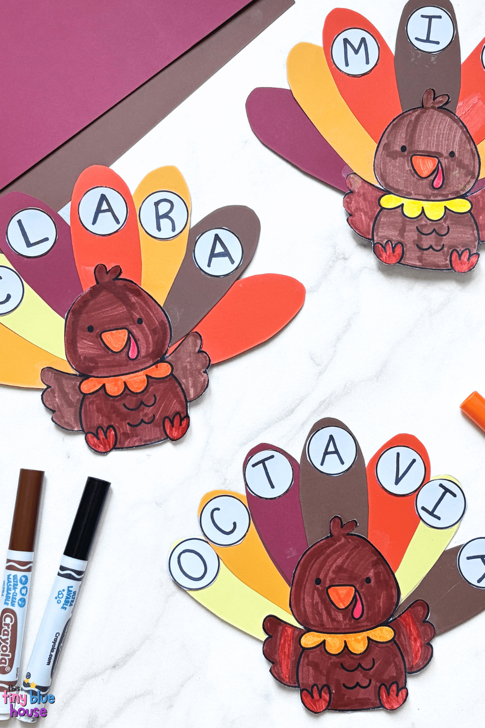 Turkey Name Craft - This Tiny Blue House