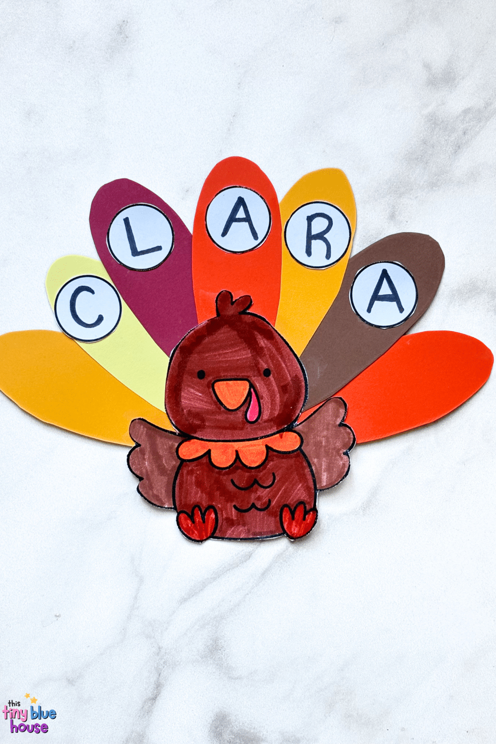 Turkey Name Craft - This Tiny Blue House