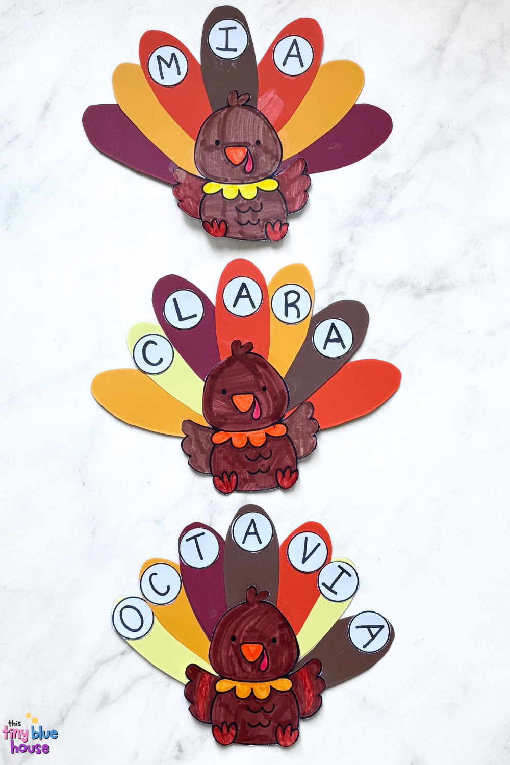 Turkey Name Craft - This Tiny Blue House