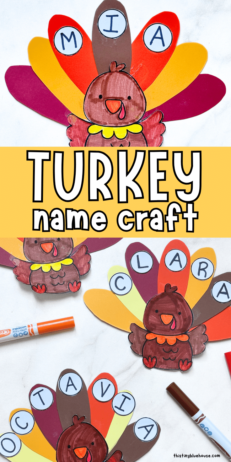 Turkey Name Craft - This Tiny Blue House