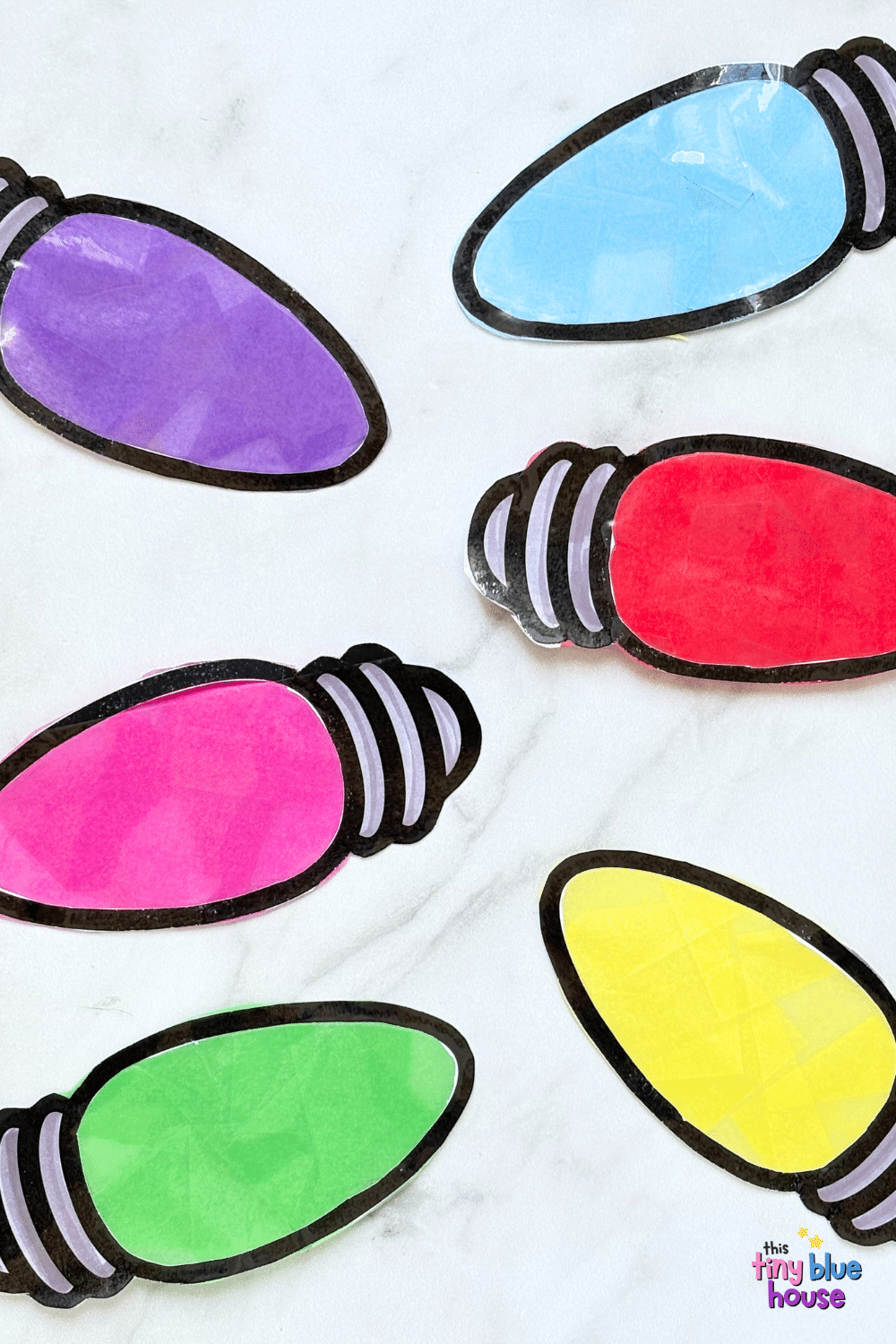 Christmas Light Suncatchers (Free Printable Template) - This Tiny Blue ...