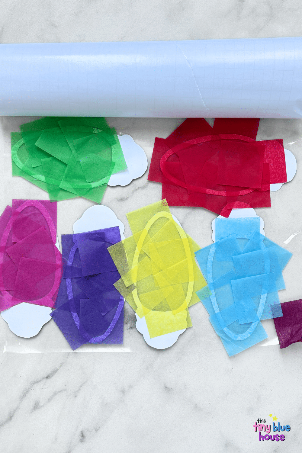 Christmas Light Suncatchers (Free Printable Template) - This Tiny Blue ...