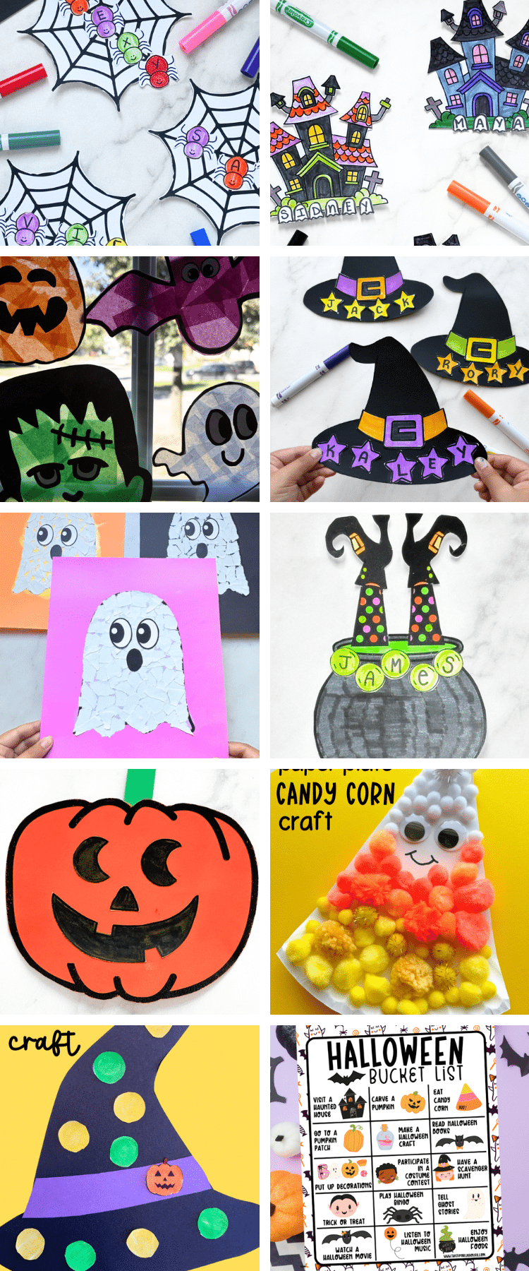 Halloween Eyeball Name Craft - This Tiny Blue House