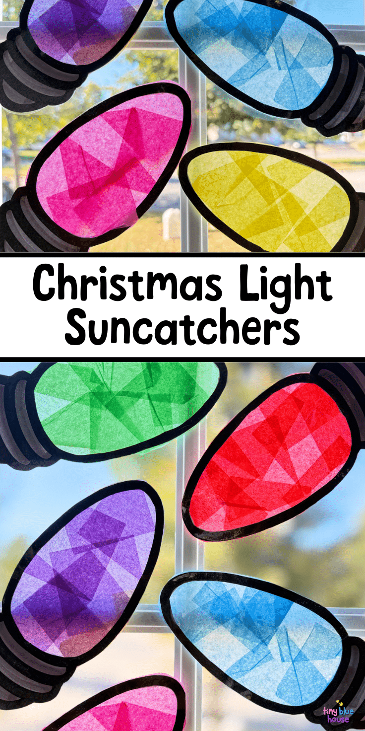 Christmas Light Suncatchers (Free Printable Template) - This Tiny Blue ...