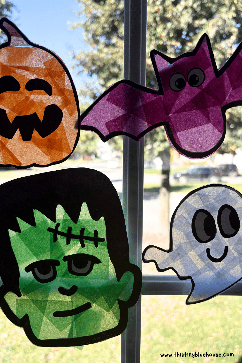 Halloween Suncatchers for Kids - This Tiny Blue House
