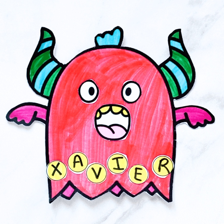 Halloween Candy Name Craft - This Tiny Blue House