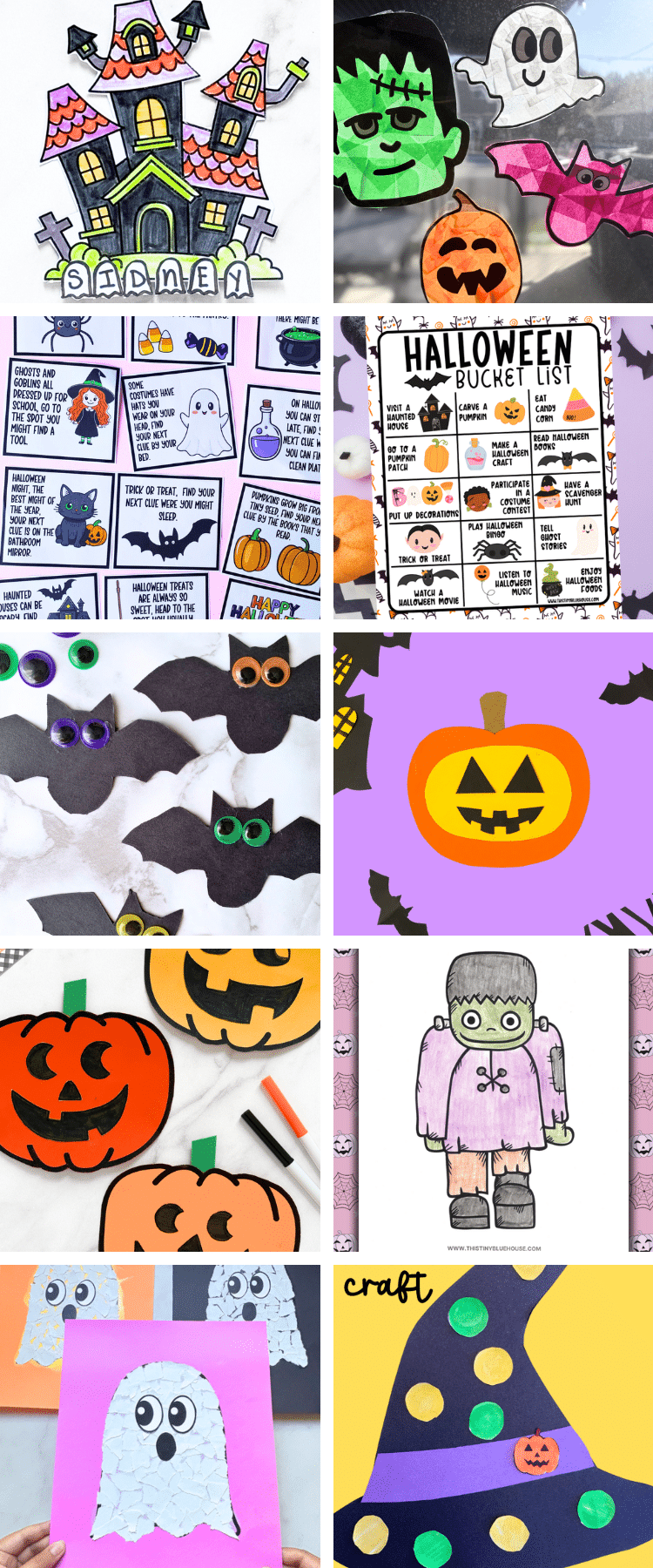 Spider Web Name Craft - This Tiny Blue House