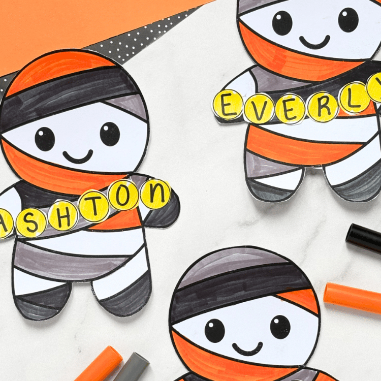 Halloween Candy Name Craft - This Tiny Blue House