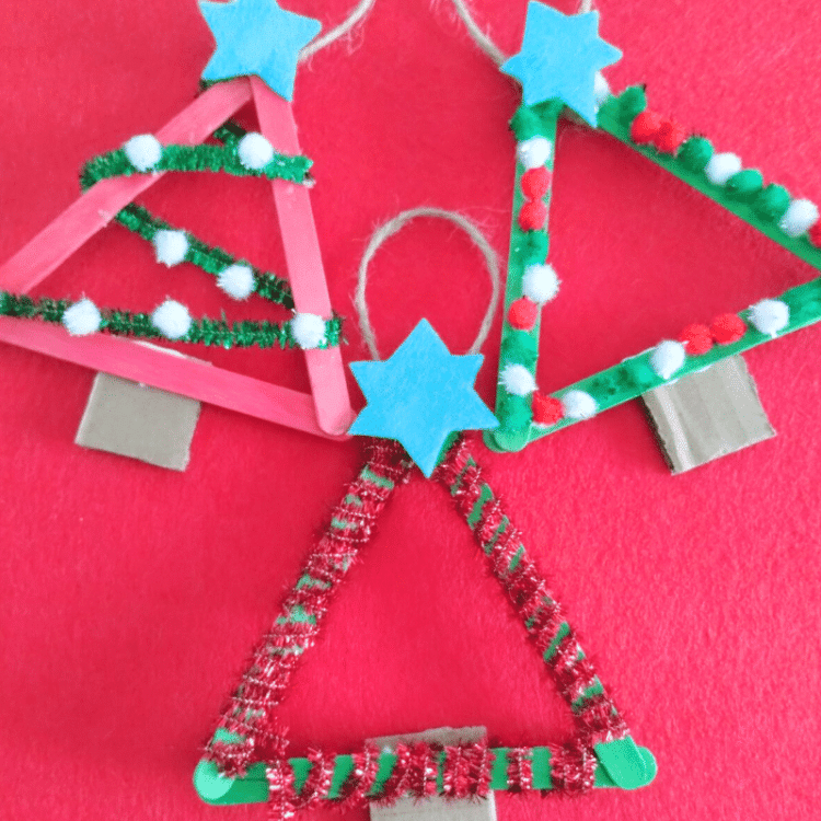Christmas Tree Name Craft - This Tiny Blue House