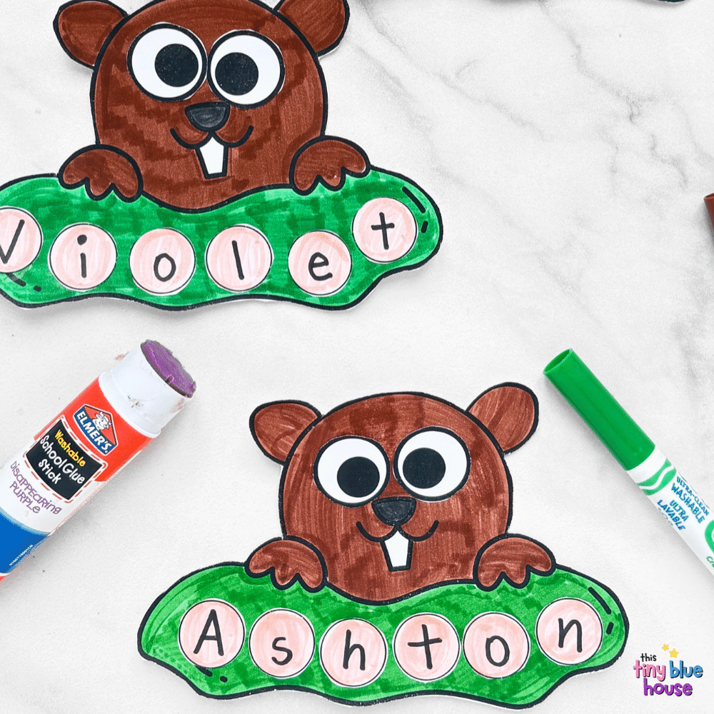 Groundhog Day Prediction Activity (Free Printable Template) - This Tiny ...