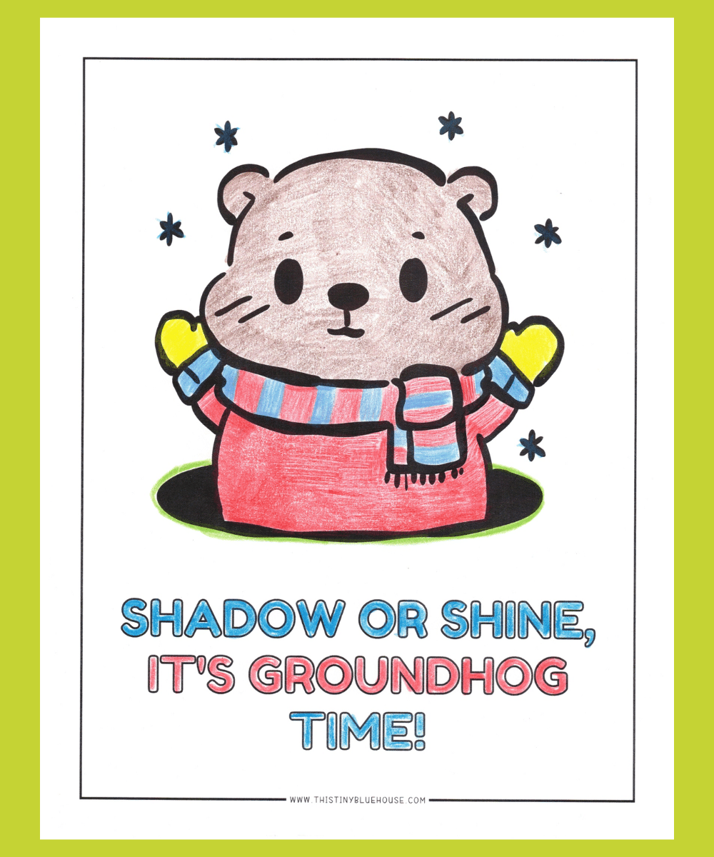 Groundhog Day Coloring Pages (Free Printable Templates) - This Tiny ...