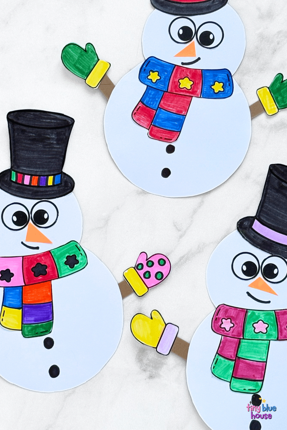 Snowman Craft (Free Printable Template) - This Tiny Blue House