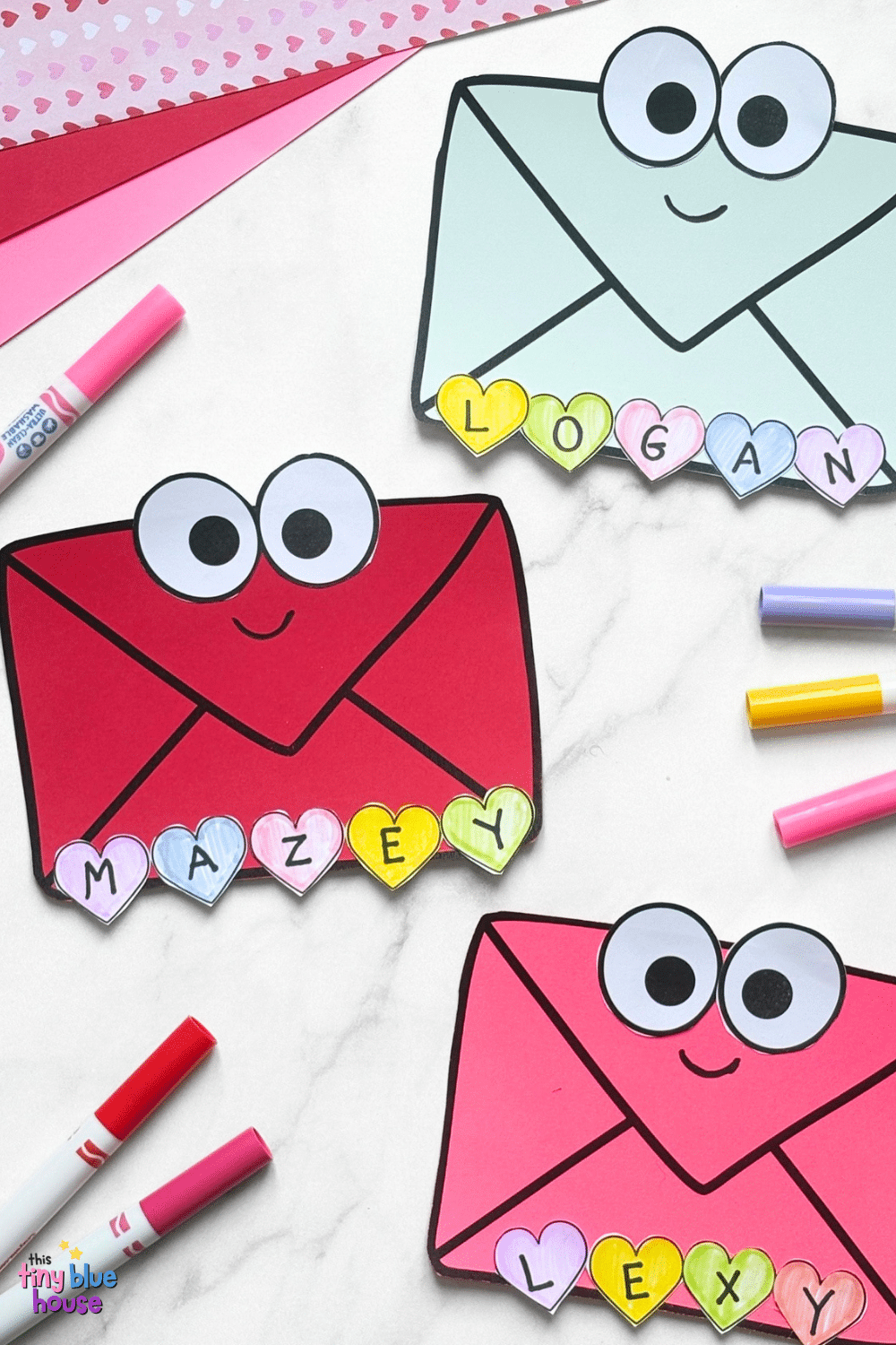 Valentine Memory Game (Free Printable Template) - This Tiny Blue House