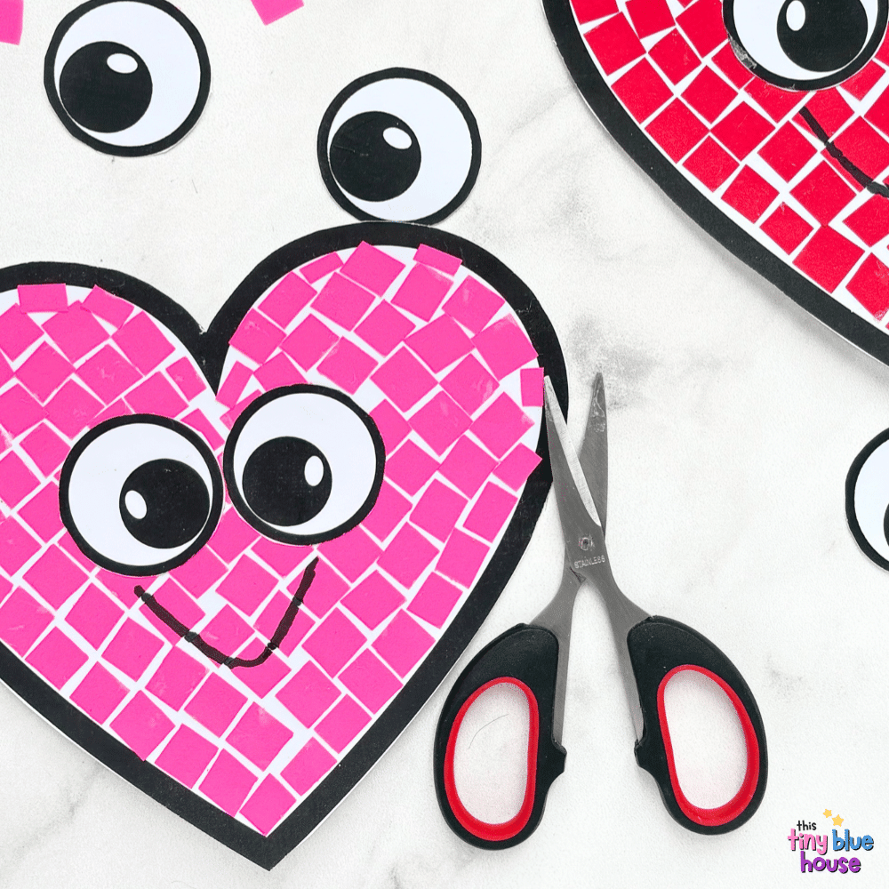 Heart Lacing Craft (Free Printable Template) - This Tiny Blue House