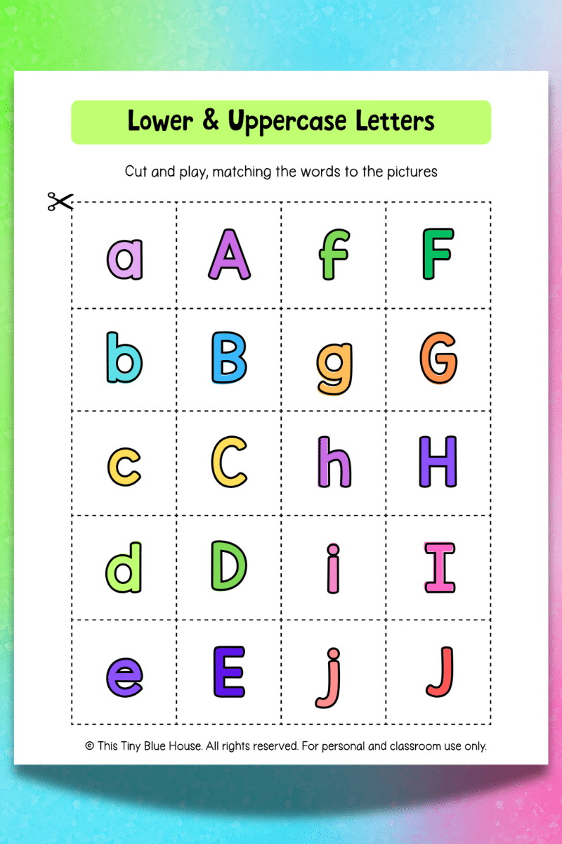 Alphabet Memory Game (Free Printable Letter Matching Game) - This Tiny ...