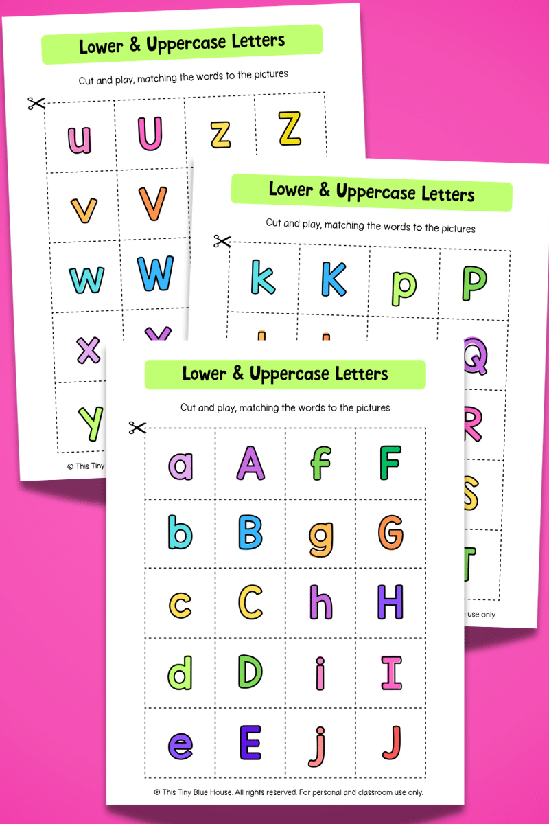 Alphabet Memory Game (Free Printable Letter Matching Game) - This Tiny ...