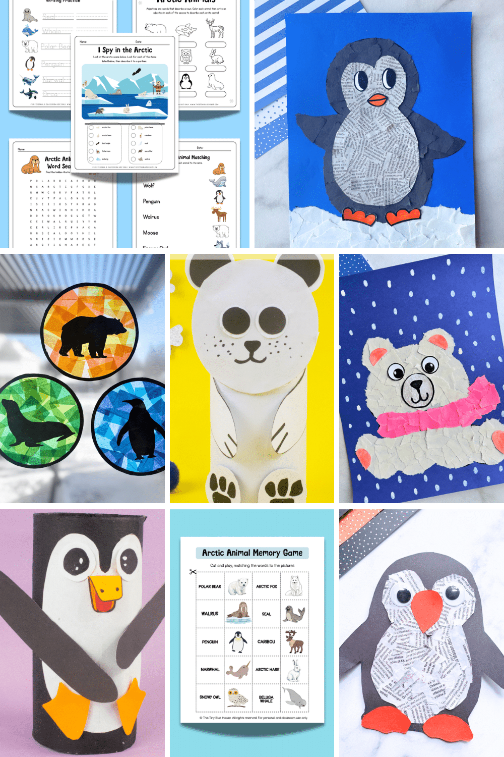 Arctic Animal Activities For Kids (Free Printables) - This Tiny Blue House
