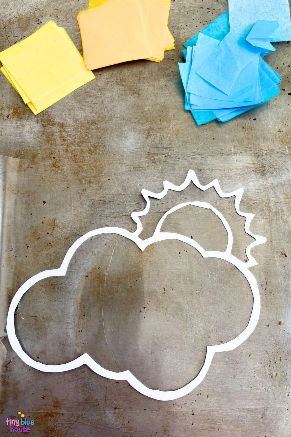 Cloud Suncatcher Craft (Free Printable Template) - This Tiny Blue House