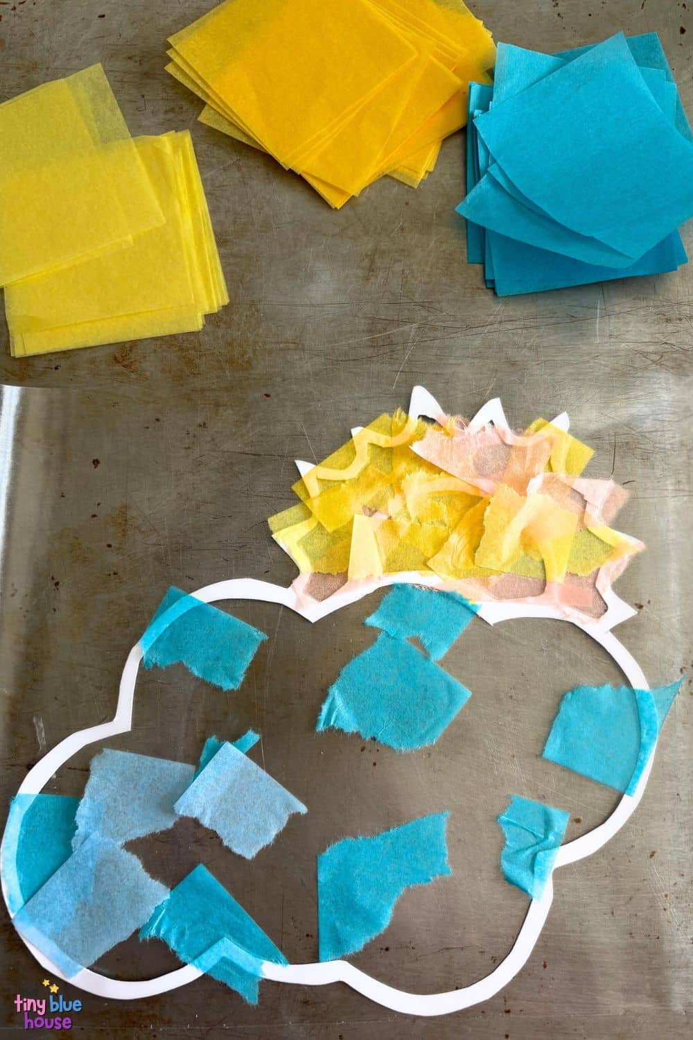 Cloud Suncatcher Craft (Free Printable Template) - This Tiny Blue House