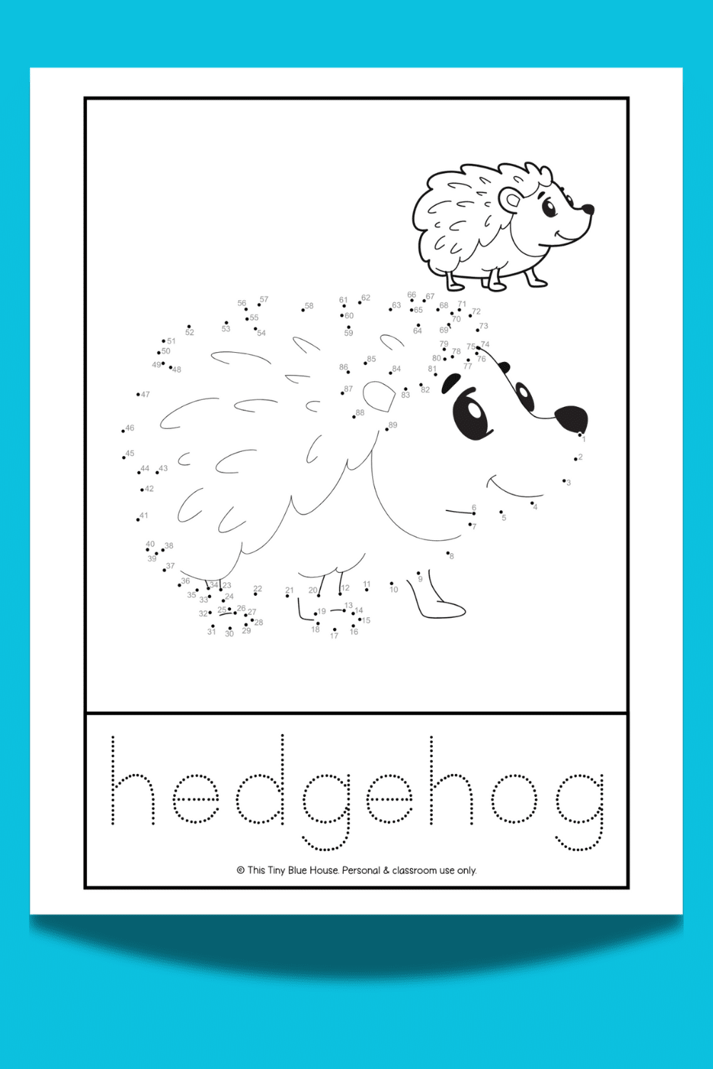 Dot to Dot Animal Worksheets (Free Printable) - This Tiny Blue House