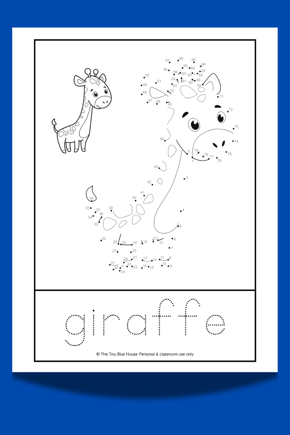 Dot to Dot Animal Worksheets (Free Printable) - This Tiny Blue House