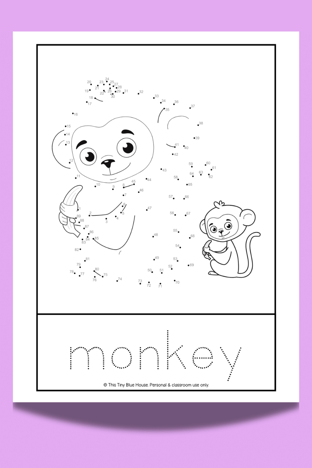 Dot to Dot Animal Worksheets (Free Printable) - This Tiny Blue House