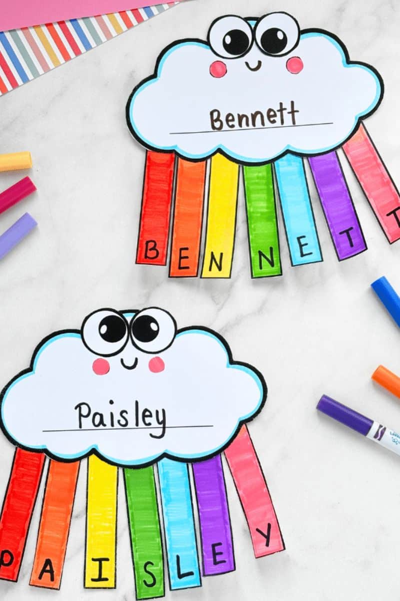 Cloud Suncatcher Craft (Free Printable Template) - This Tiny Blue House