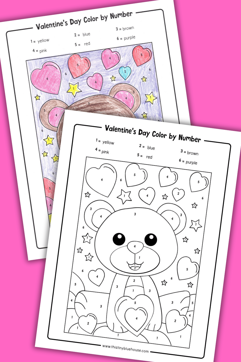 Valentine Memory Game (Free Printable Template) - This Tiny Blue House