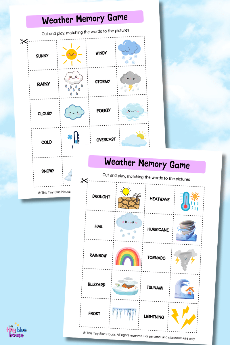 Weather Worksheets (Free printable Weather Activity Pack) - This Tiny ...